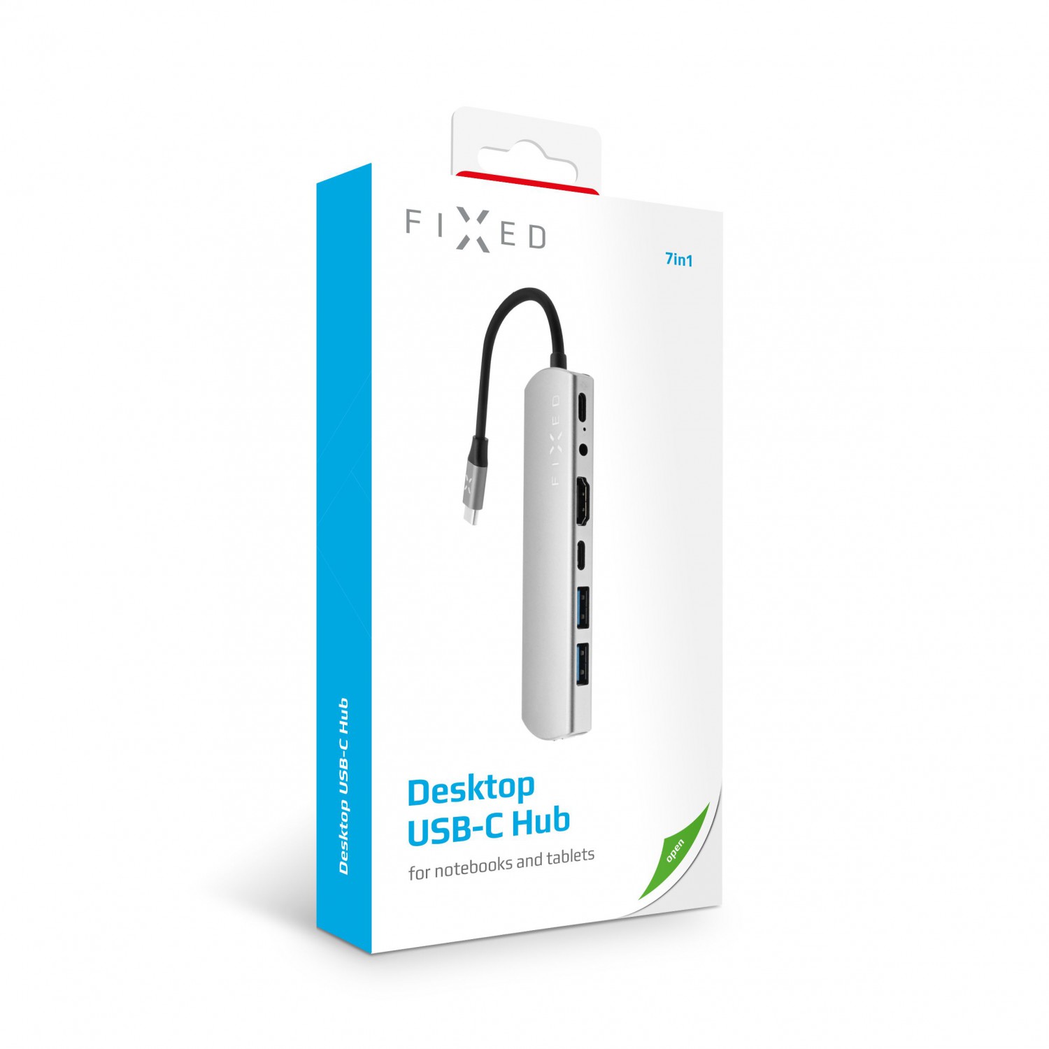 Hliníkový FIXED HUB 7IN1 s rozhraním USB-C pro notebooky a tablety | F ...